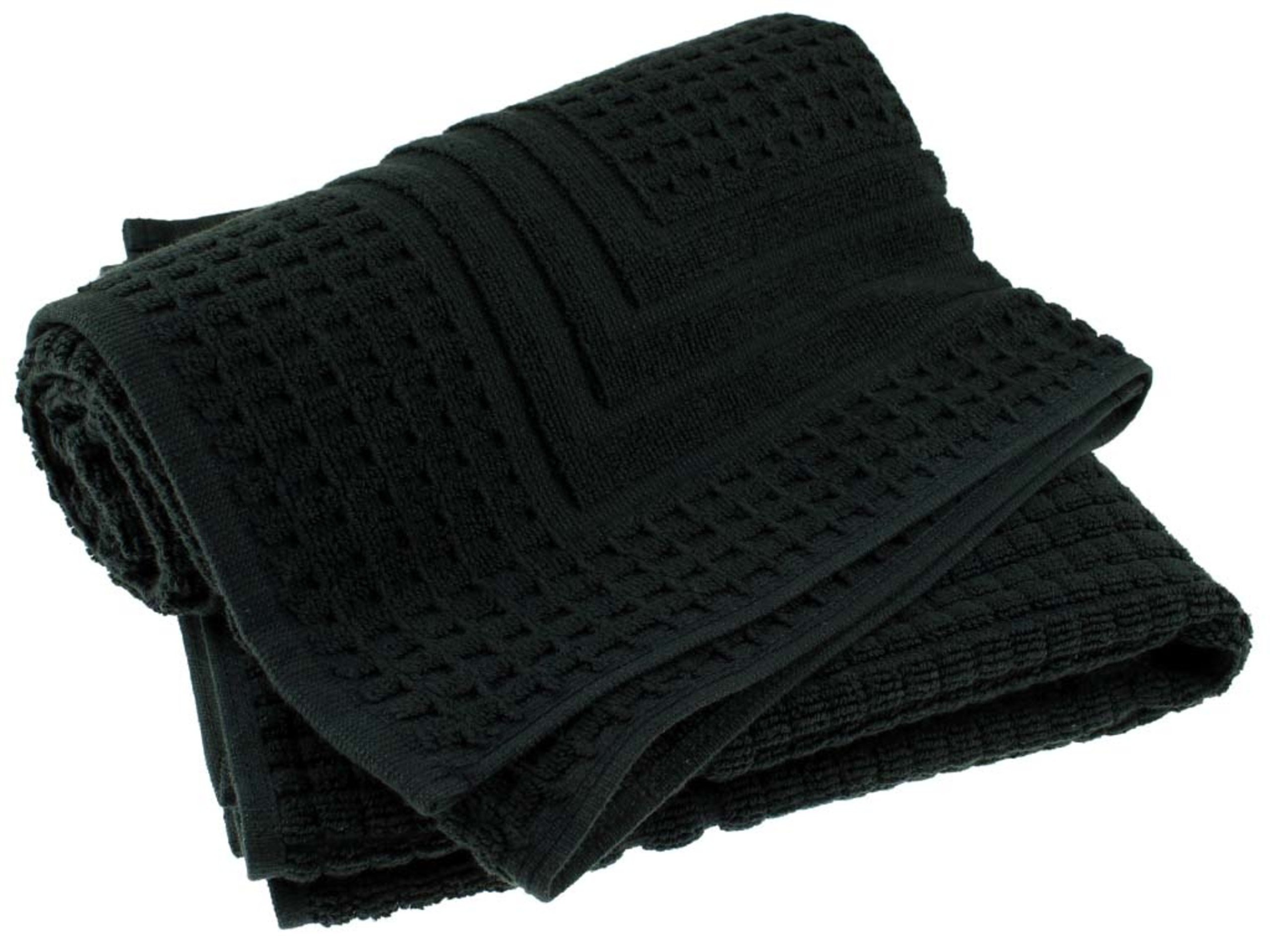 Hotelkwaliteit badmat zwart 50x70 cm - Neweco.nl