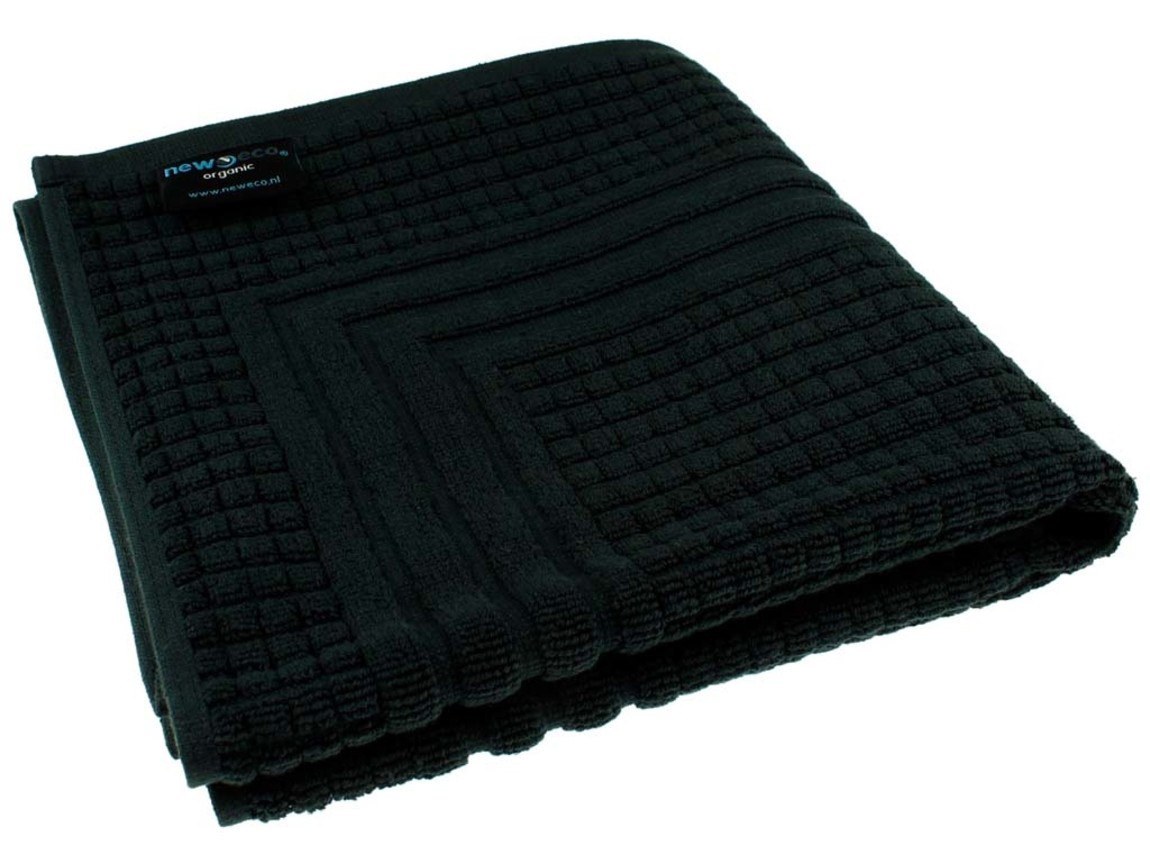 Hotelkwaliteit badmat zwart 50x70 cm - Neweco.nl
