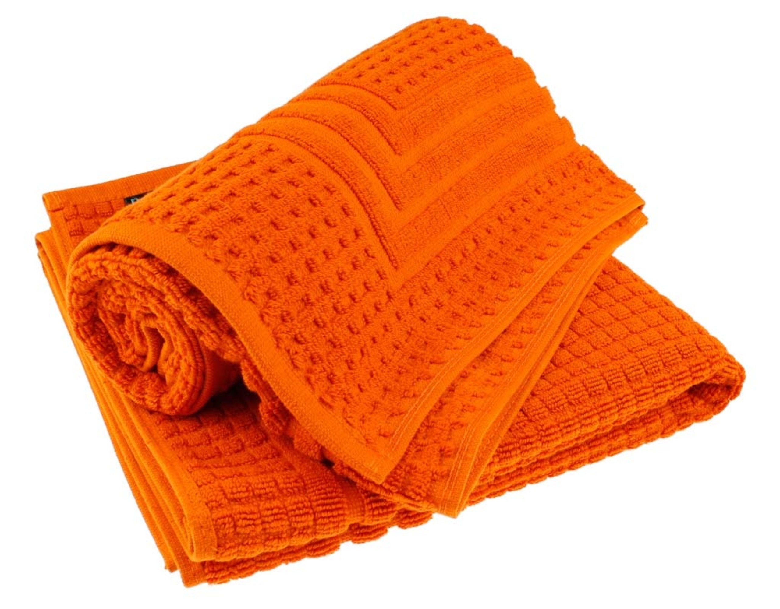Hotelkwaliteit badmat oranje 50x70 cm - Neweco.nl
