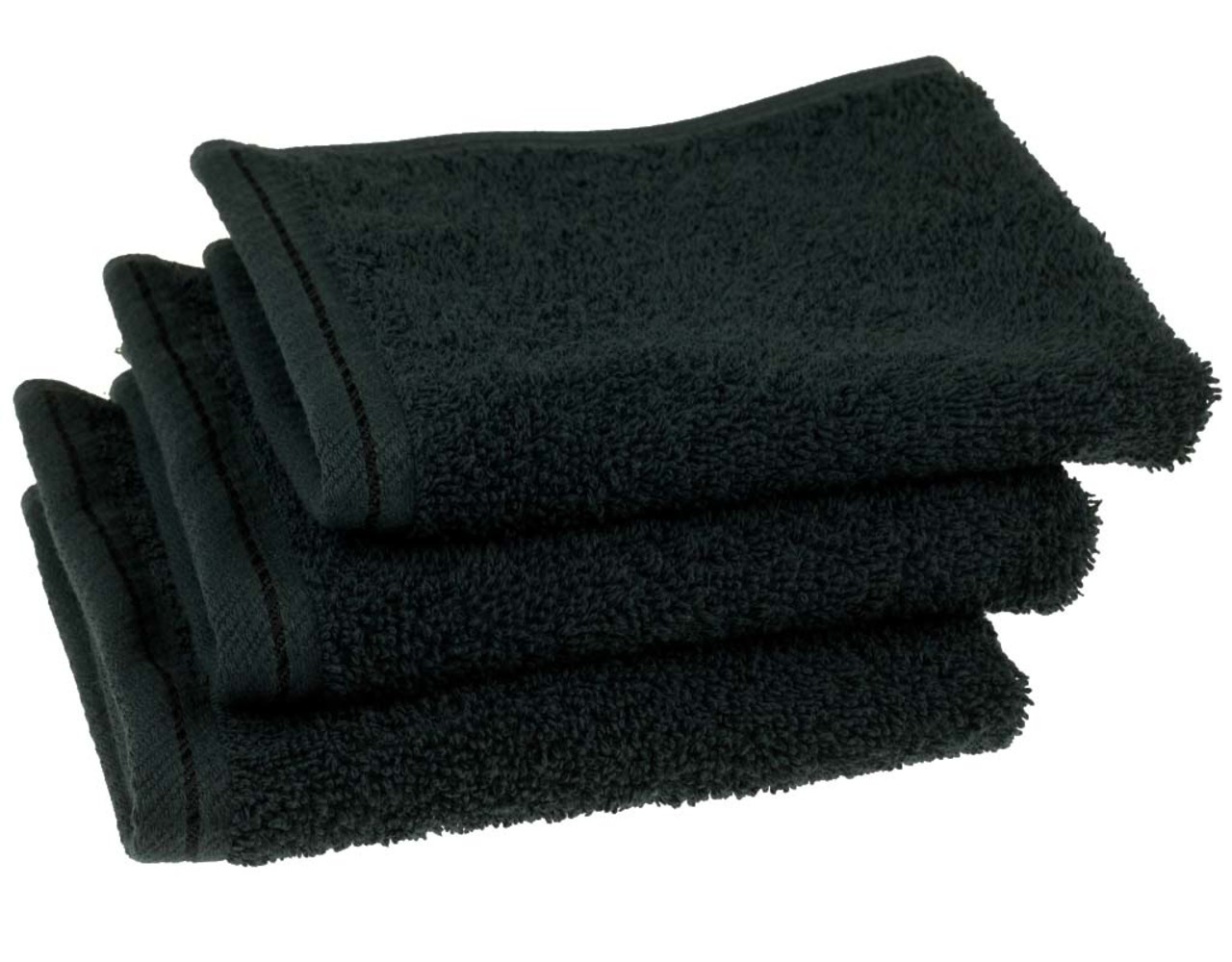 Waslap / Gastendoek Zwart 30x30 cm - Neweco.nl