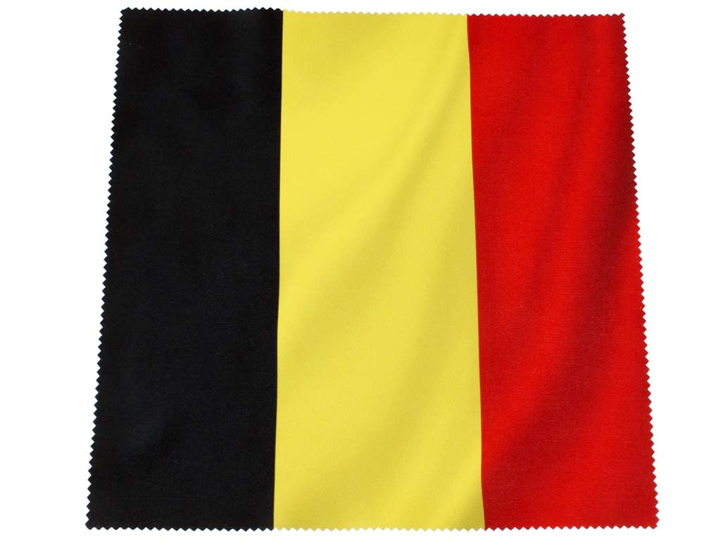 Premium brillendoekje met design bedrukking van de Belgische vlag ...