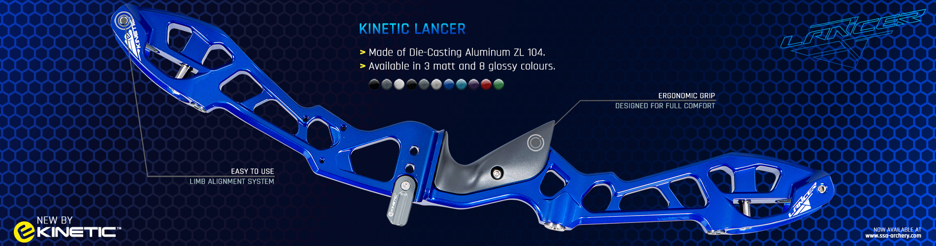 KINETIC LANCER 25" RECURVE RISER - Sergesport