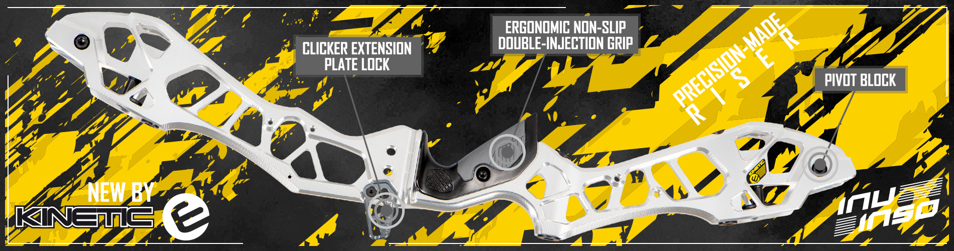 KINETIC INVINSO V2 2024 25" RECURVE RISER - Sergesport