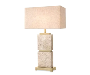 EICHHOLTZ Table lamp 'Newton' - Travertine - L - Wilhelmina Designs