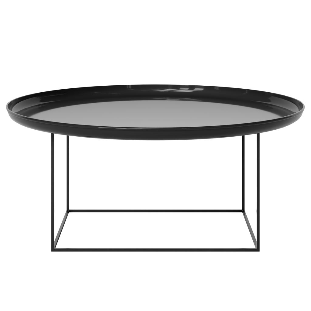 NORR11 Side table 'Duke' Large - Lacquered Obsidian - Wilhelmina Designs