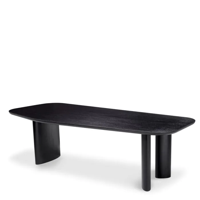 EICHHOLTZ Table à manger 'Flemings' - Black Veneer - Wilhelmina Designs