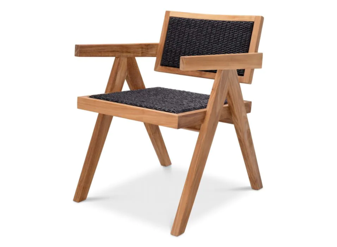 EICHHOLTZ Dining chair ‘Aristide' - Black - Wilhelmina Designs