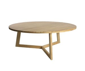 Borek 'Table à manger basse 'Limone' Ø184x69cm - Teck - Wilhelmina Designs