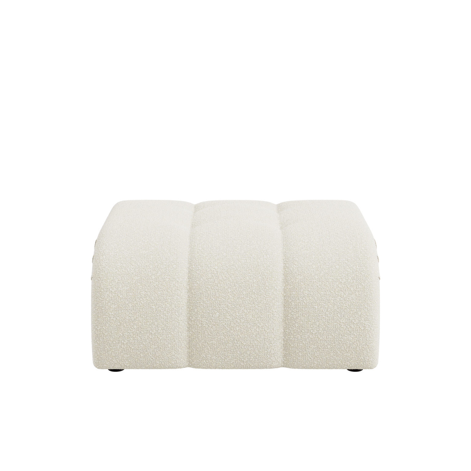 Pouf 'Caleb' - Raisa Fabric Cream - Wilhelmina Designs