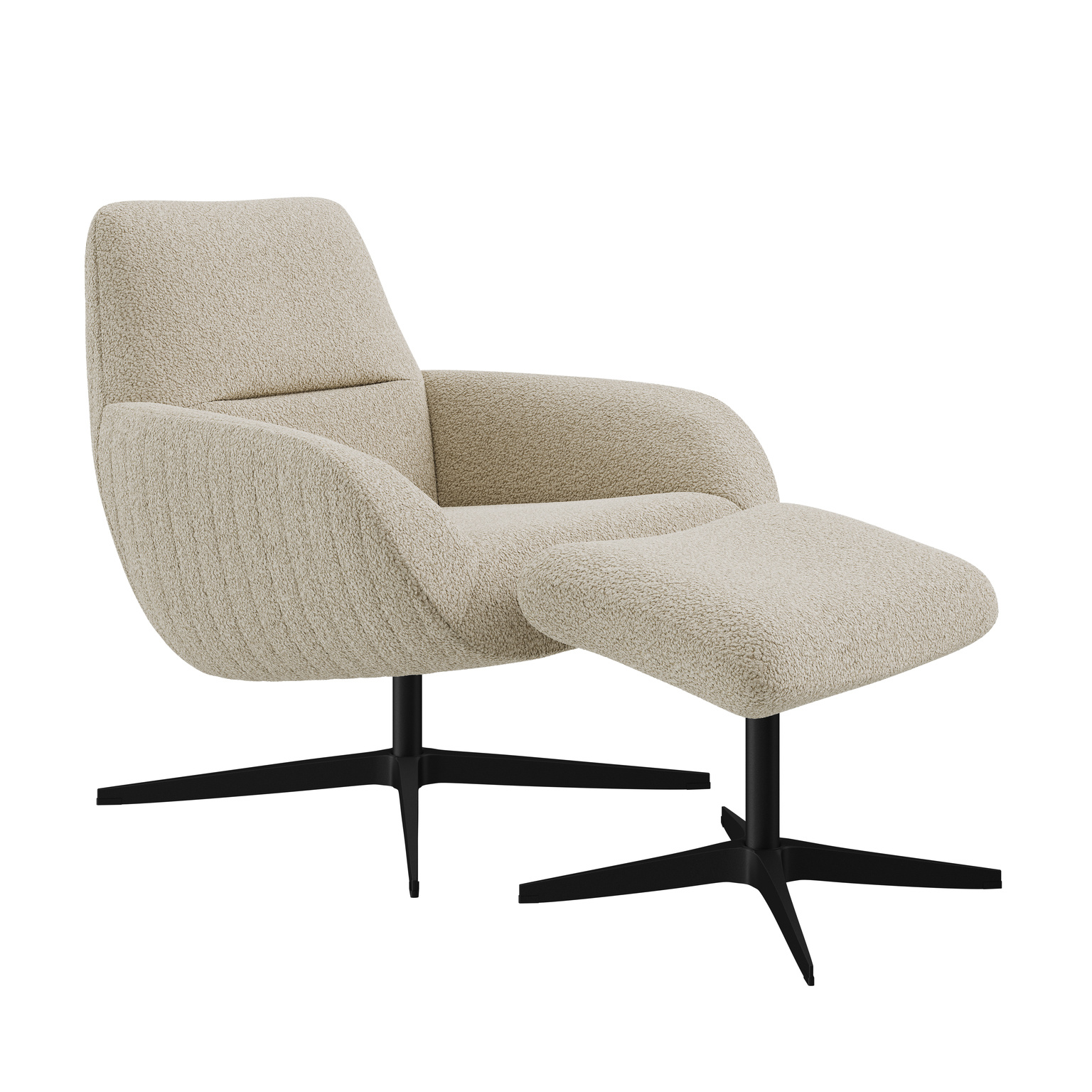 Sessel 'Finley' - Oreo Fabric Sand - Wilhelmina Designs