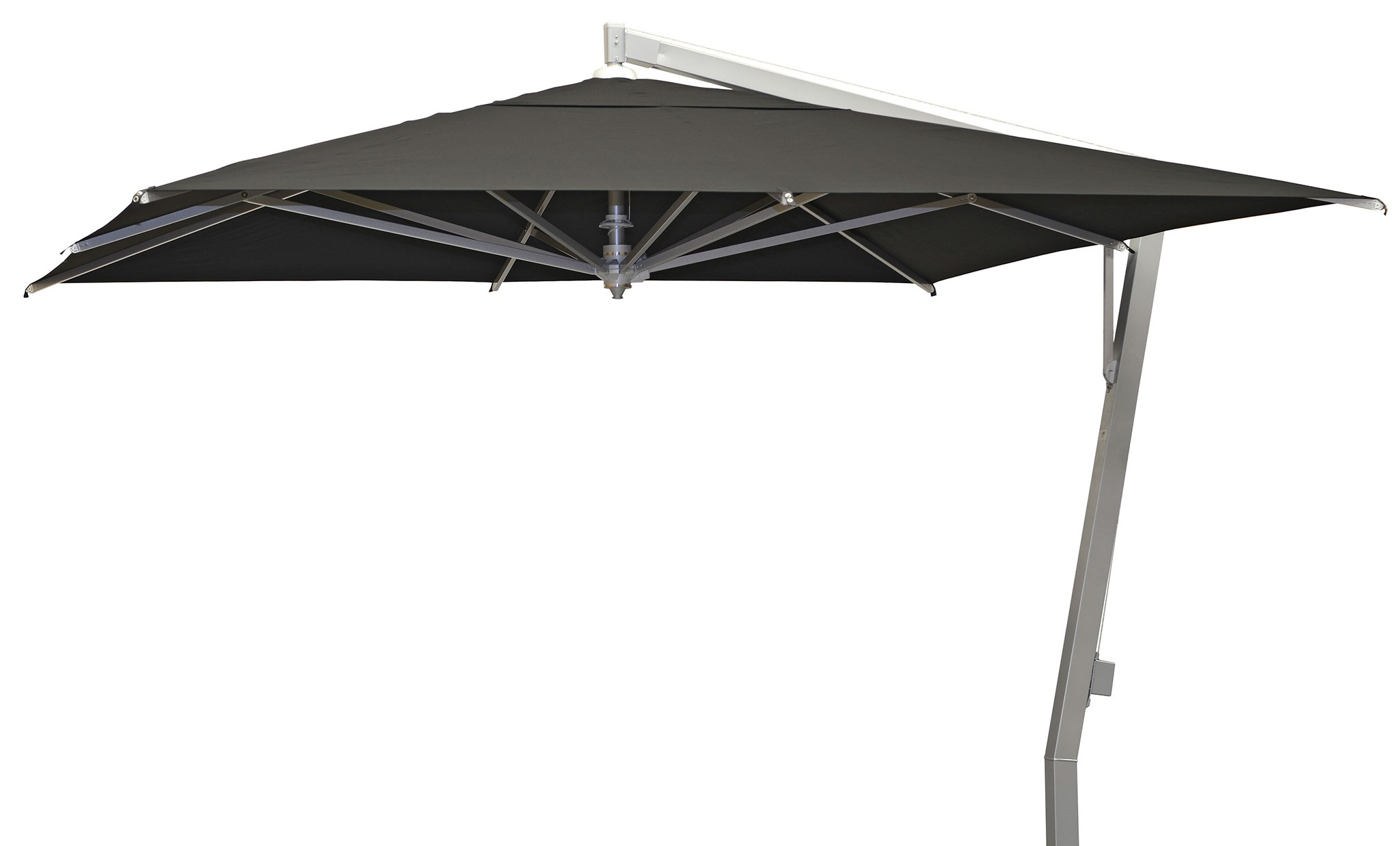 Parasol 'Capri' 350x350 - Silver/Black - Wilhelmina Designs