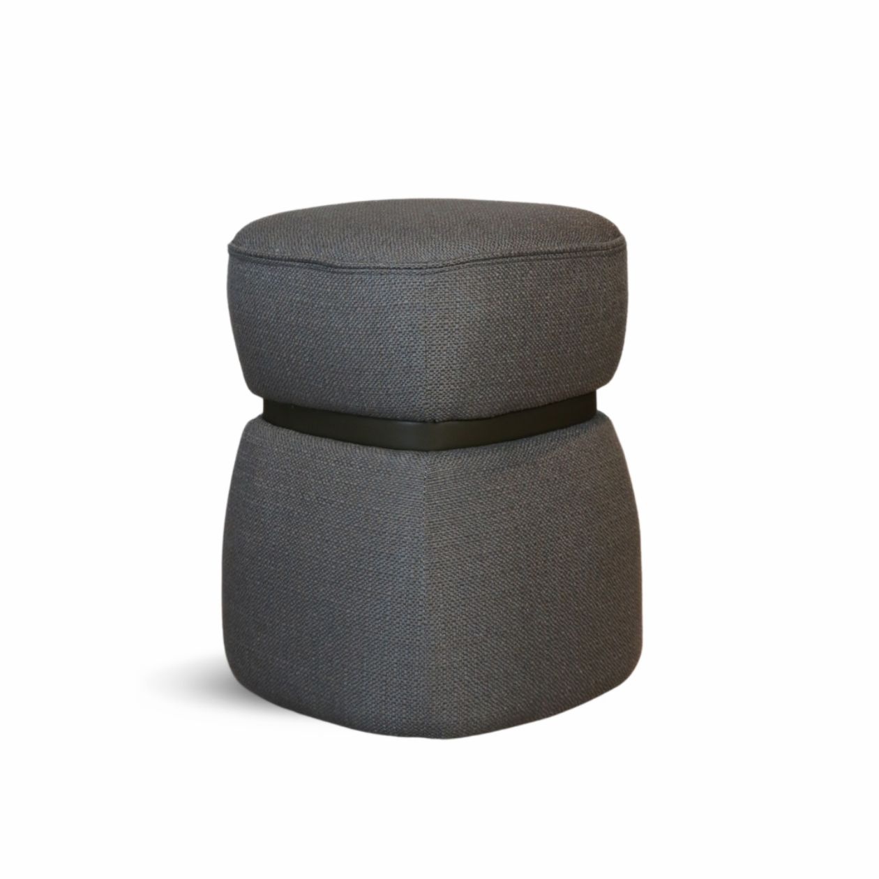 THE GRAND INTERIOR Hocker 'Vera' - Mittelgrauer Hopsack - Wilhelmina ...