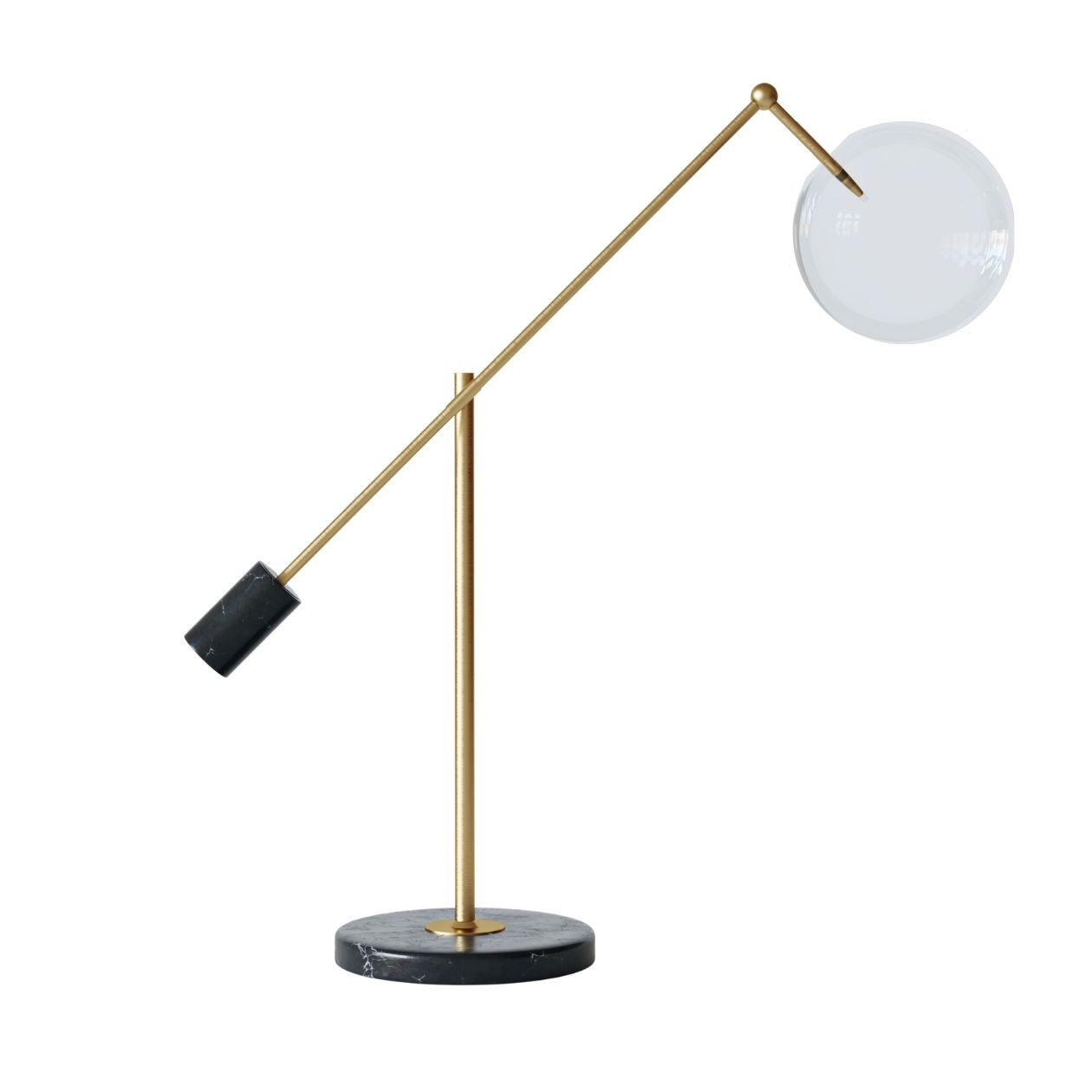 THE GRAND COLLECTION Tafellamp Capri - Black Marble - Wilhelmina Designs