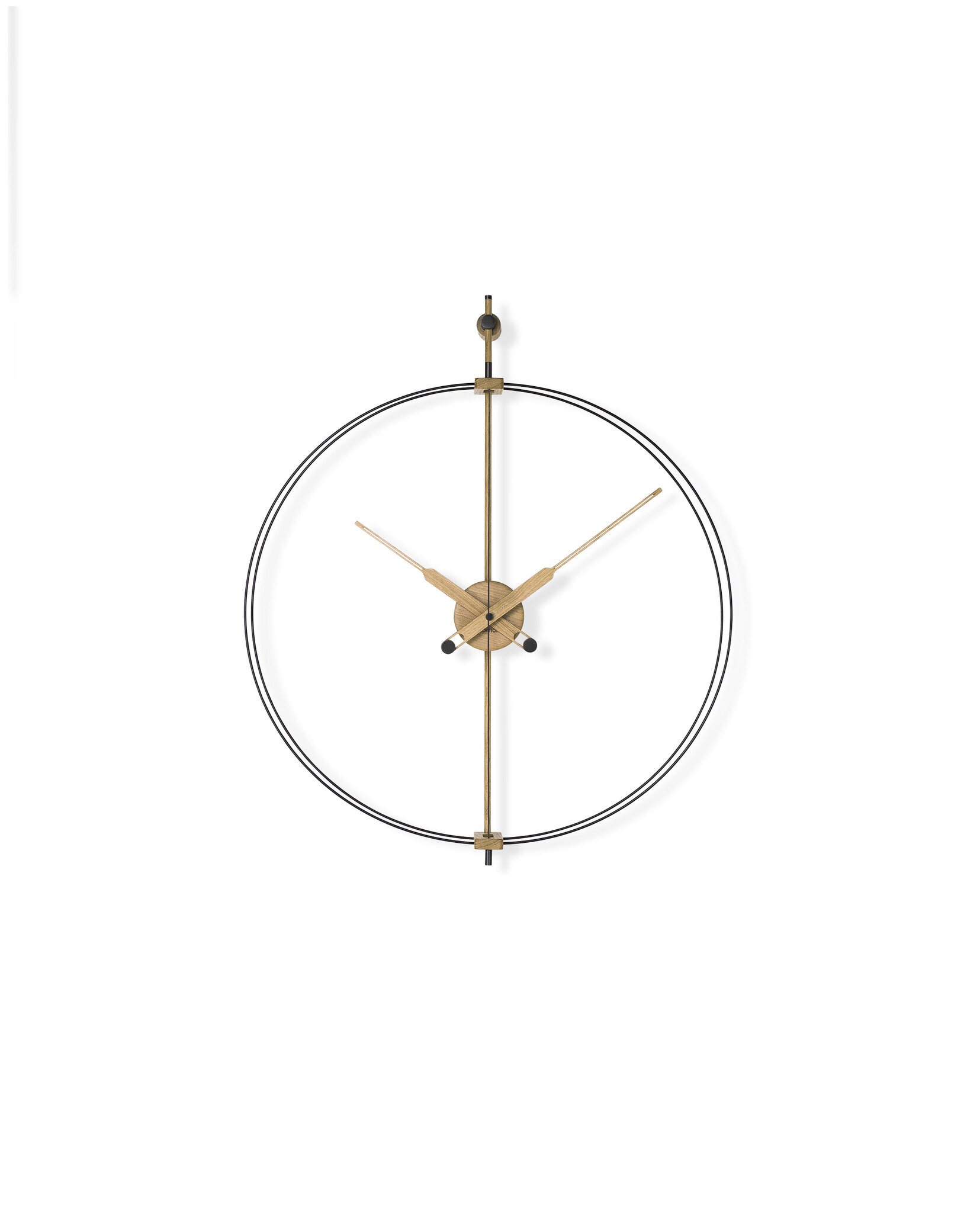 Design wandklok 'Mini Barcelona Premium' Oak - Wilhelmina Designs