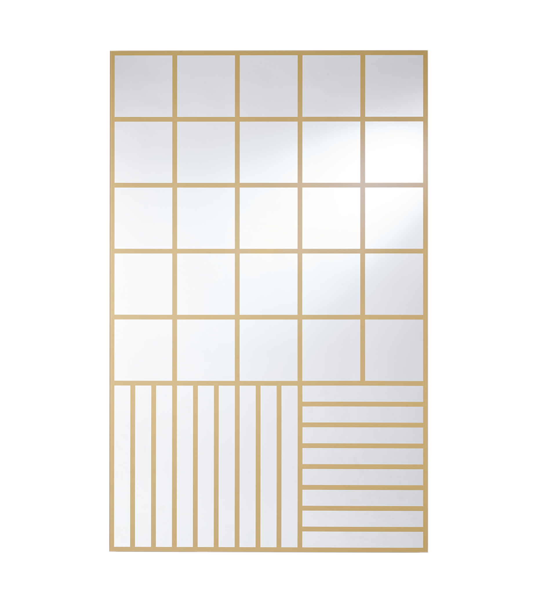 Mirror 'Grid' - Gold - Wilhelmina Designs