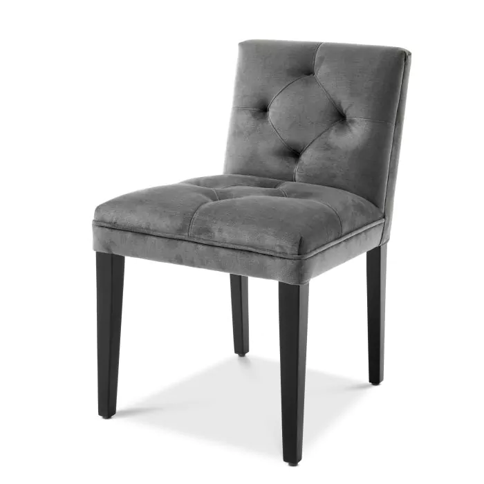 EICHHOLTZ Dining Chair 'Cesare' - Granite grey - Wilhelmina Designs
