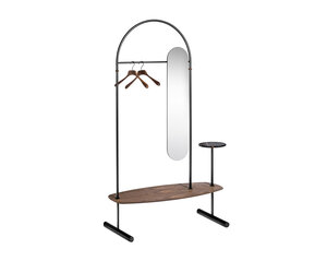 Porte-vêtements 'Arco' - Black/Walnut - Wilhelmina Designs