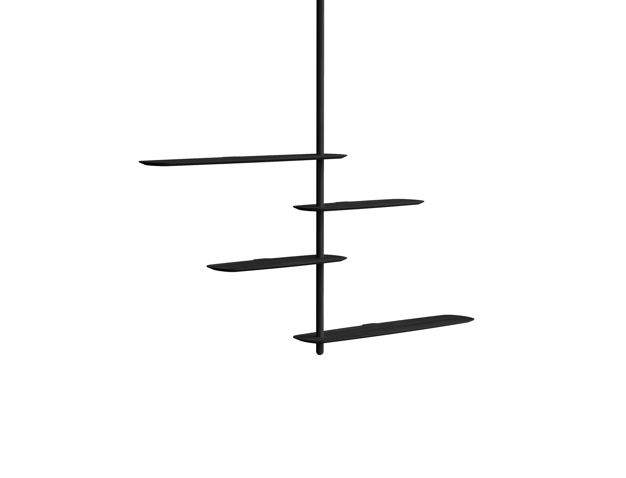 Ceiling shelving 'Unica 7' - Black - Wilhelmina Designs