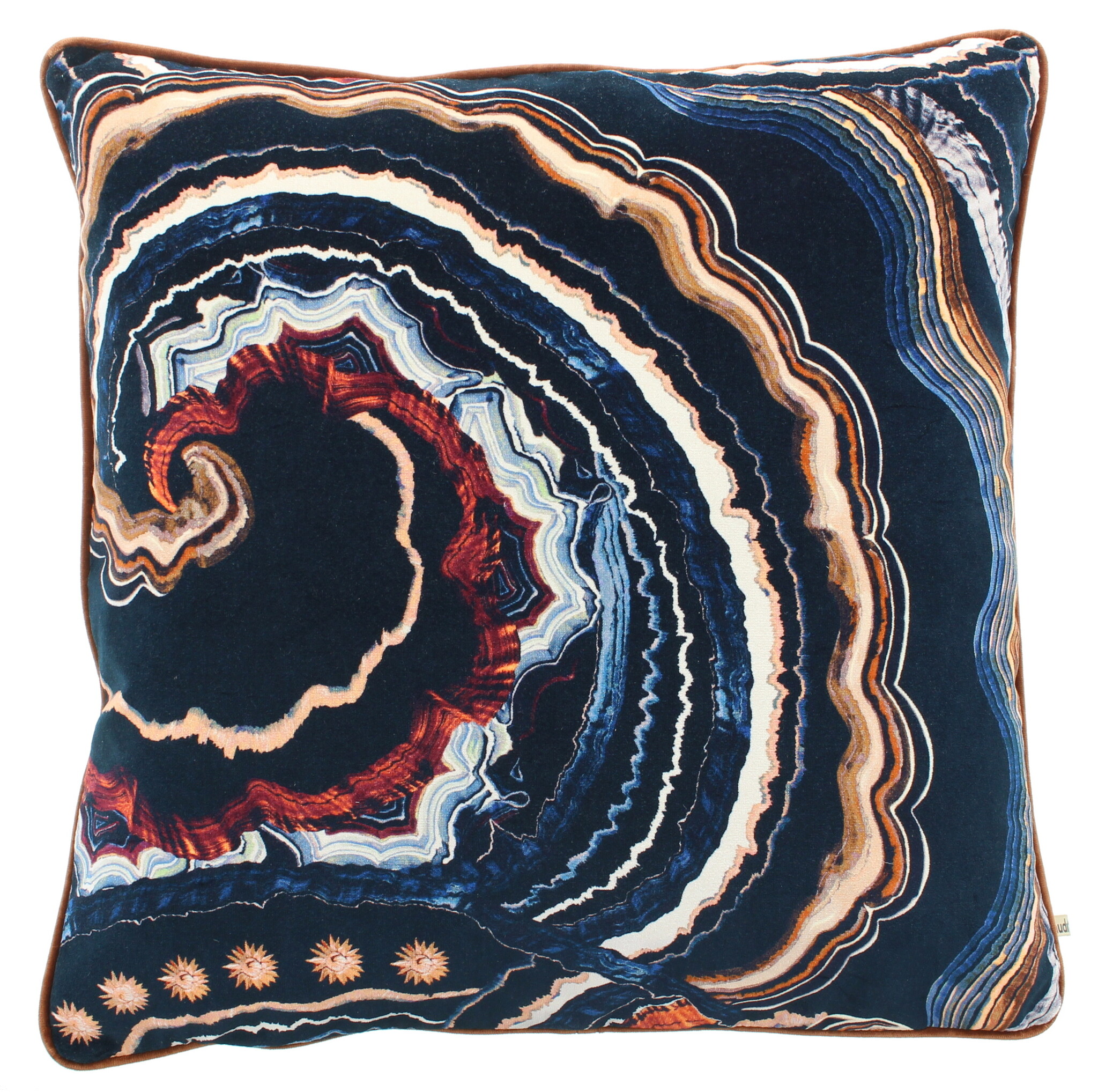 Kussen Fantasia Multicolor/Black + Piping Copper – Temperley ...