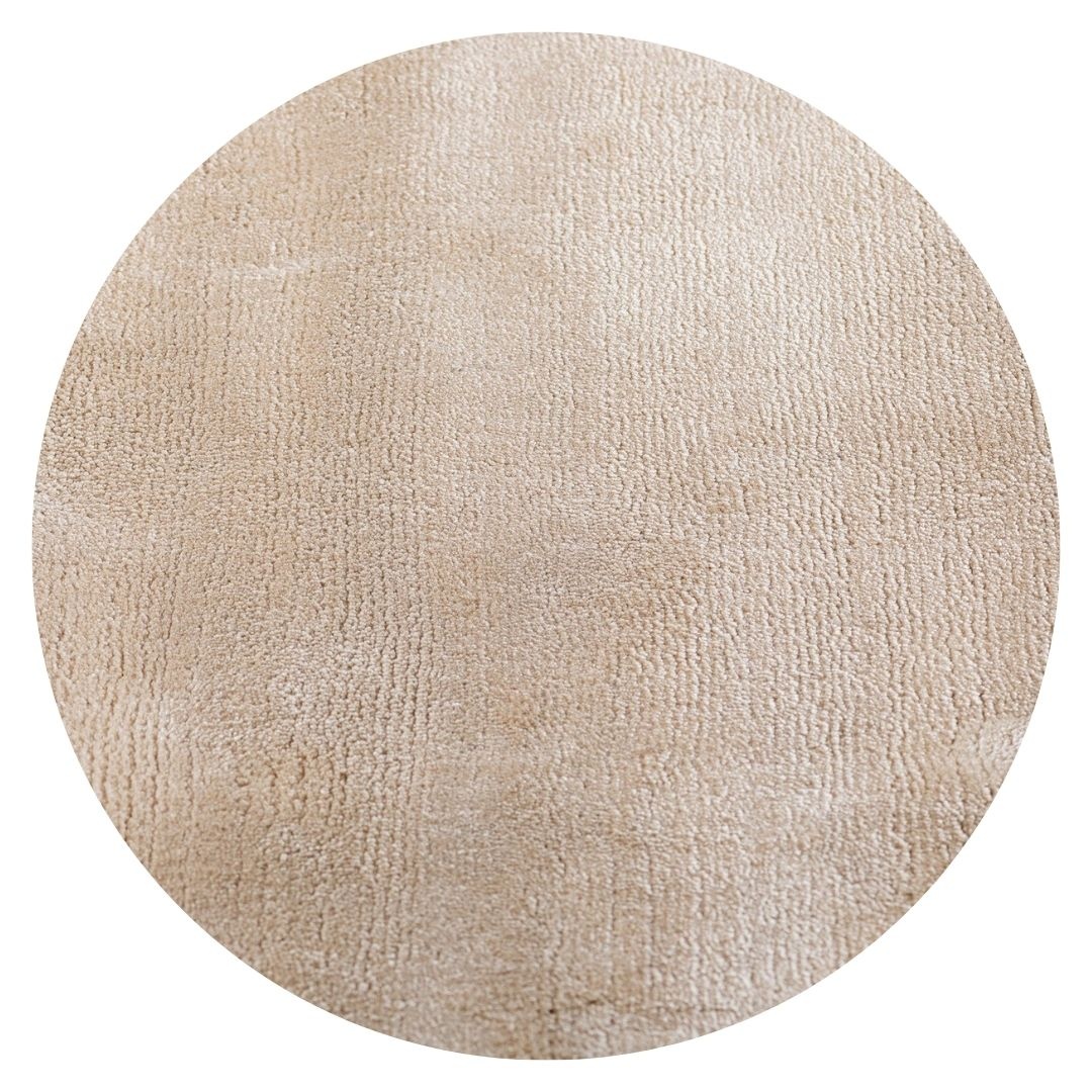 Round rug 'Walker' Light Beige - Wilhelmina Designs