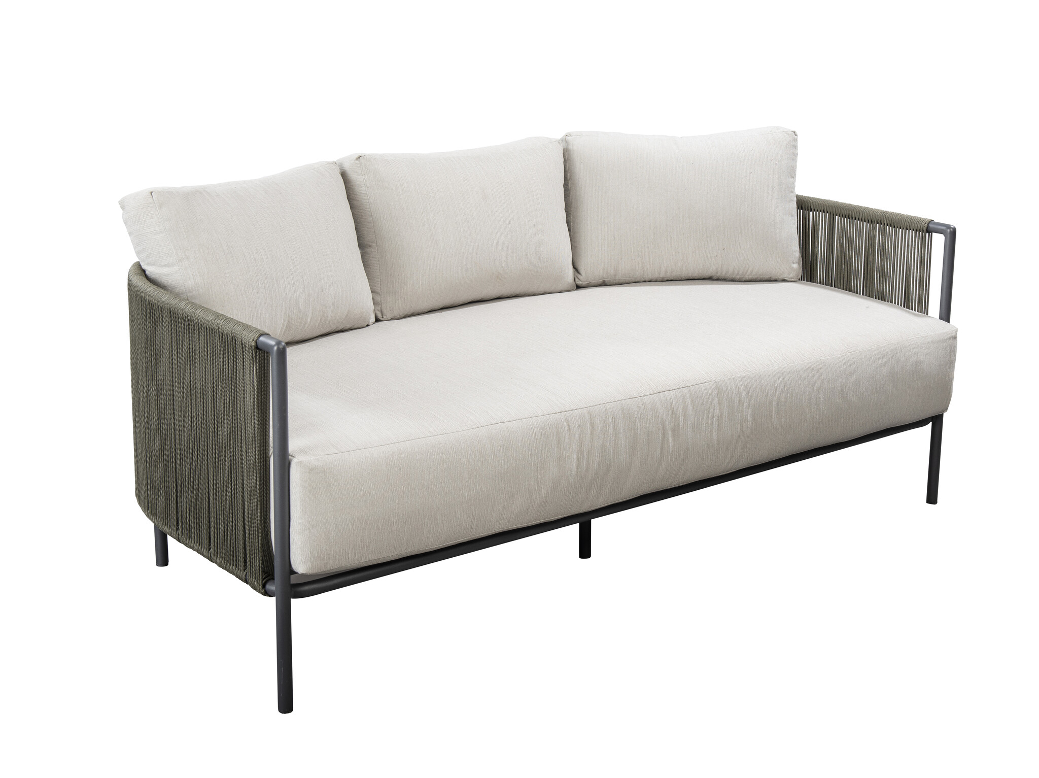 Loungebank 'Umi' - Alu Dark Grey/Green - Wilhelmina Designs