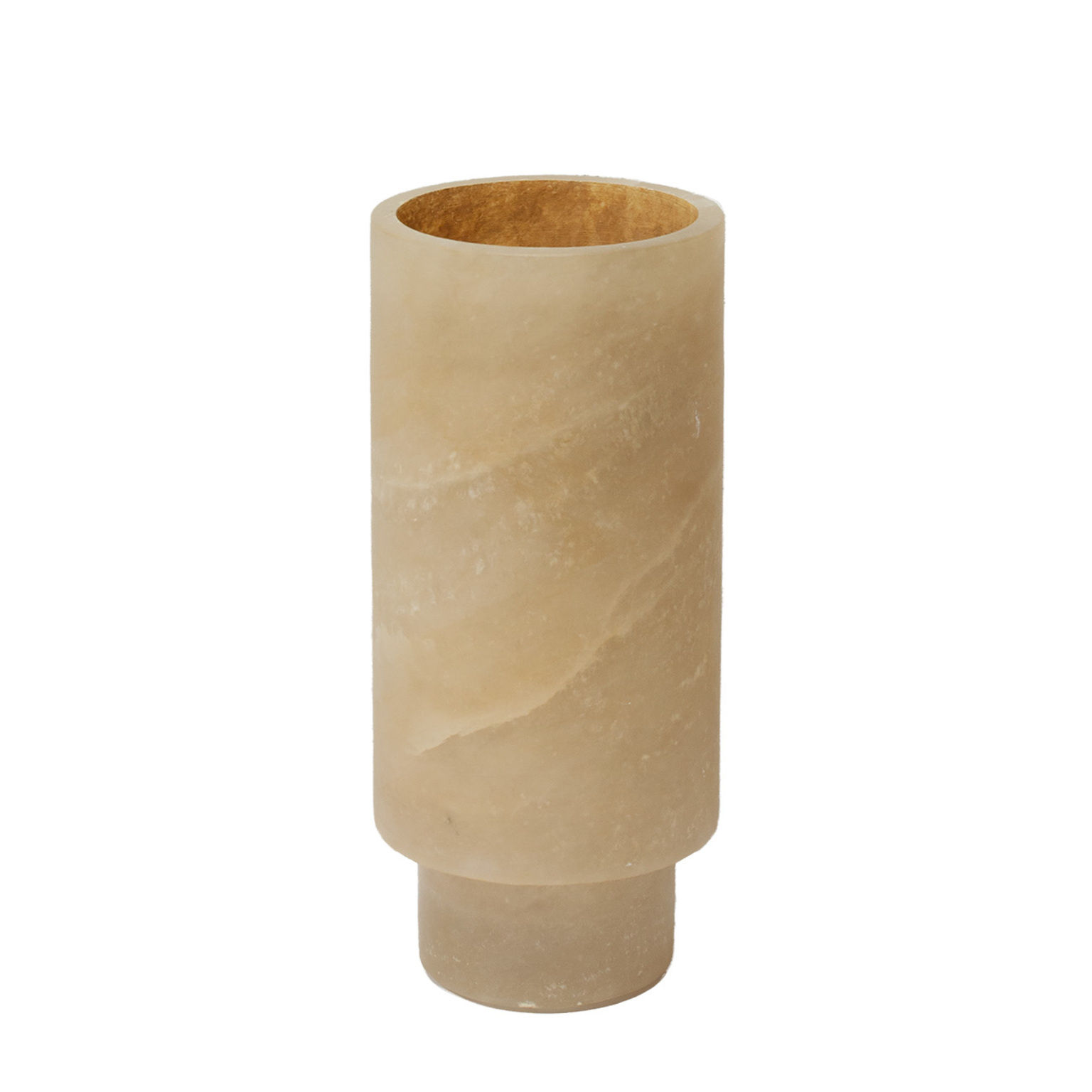 Albasten theelicht 'Lascar' - M - Beige - Wilhelmina Designs Albasten theelicht 'Lascar' - M - Beige - Wilhelmina Designs