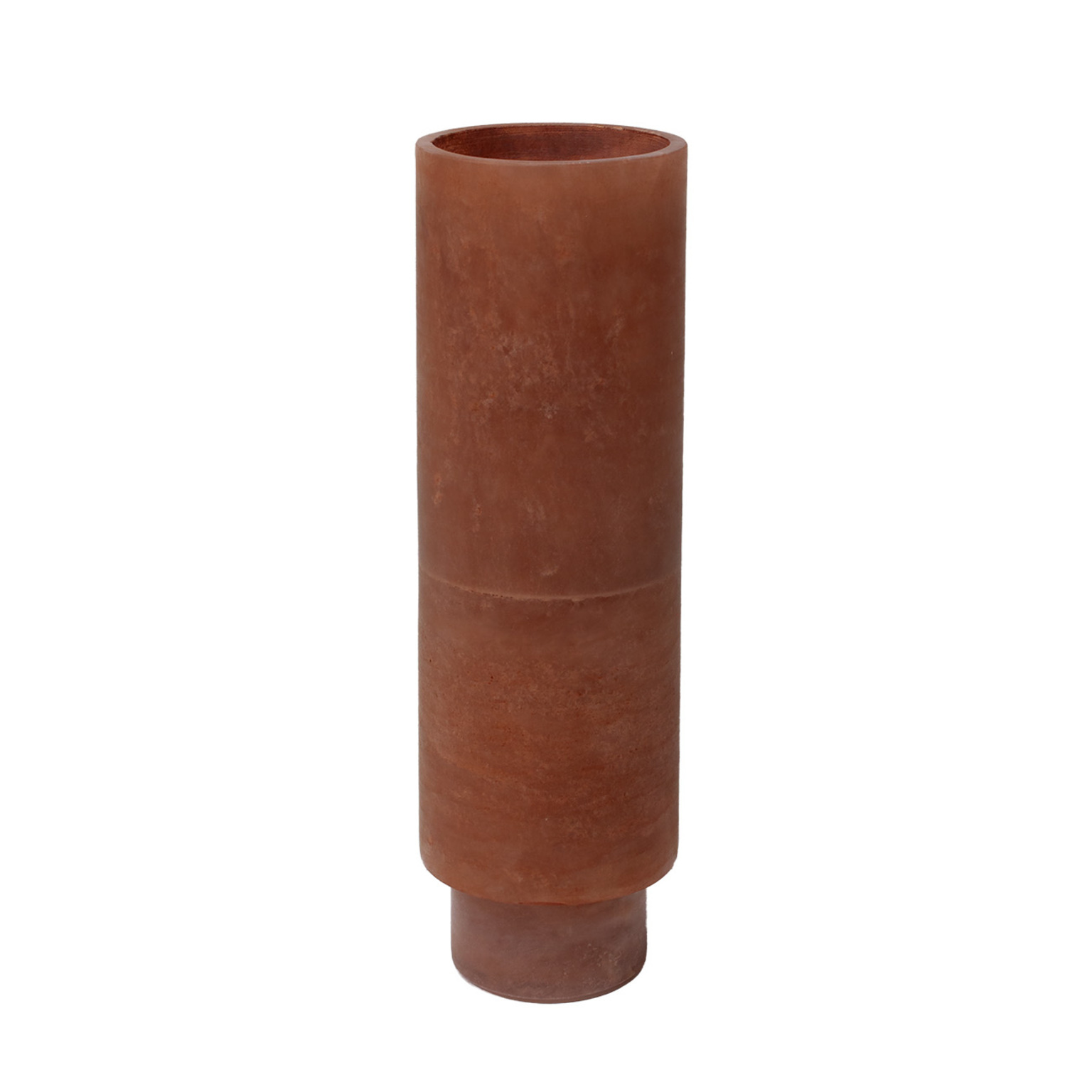 Albasten theelicht 'Lascar' - L - Rust - Wilhelmina Designs Albasten theelicht 'Lascar' - L - Rust - Wilhelmina Designs
