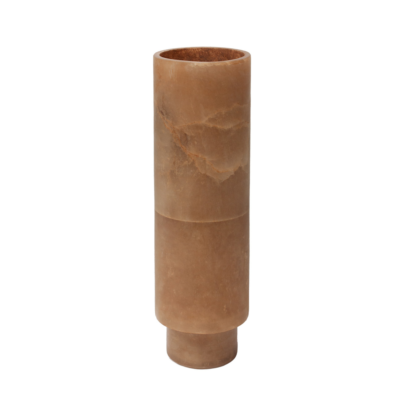 Albasten theelicht 'Lascar' - L - Amber - Wilhelmina Designs Albasten theelicht 'Lascar' - L - Amber - Wilhelmina Designs