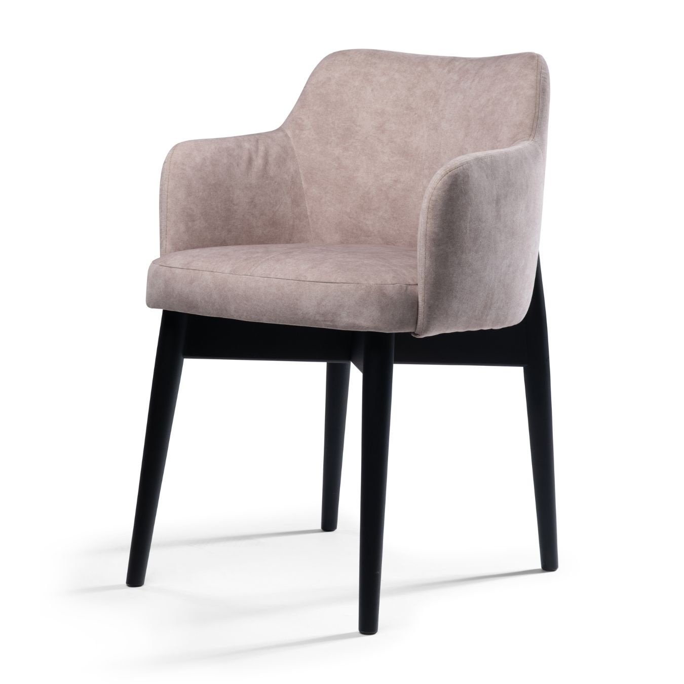 W|Exclusives Dining chair 'Devon' - Greige Velvet - Wilhelmina Designs