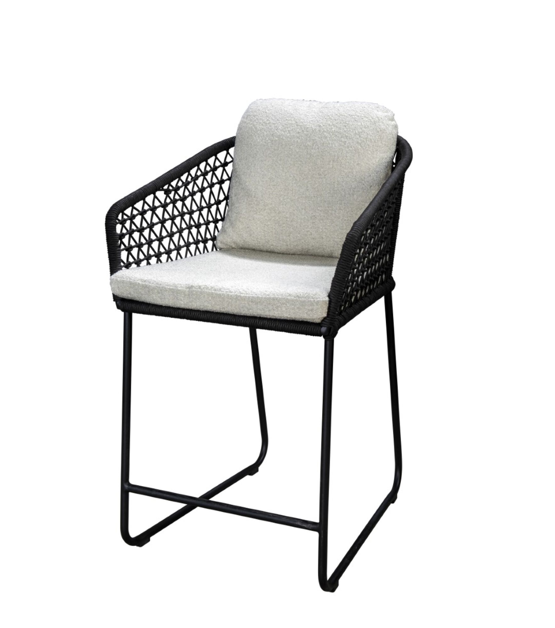 High dining chair 'Bara' - Black - Wilhelmina Designs