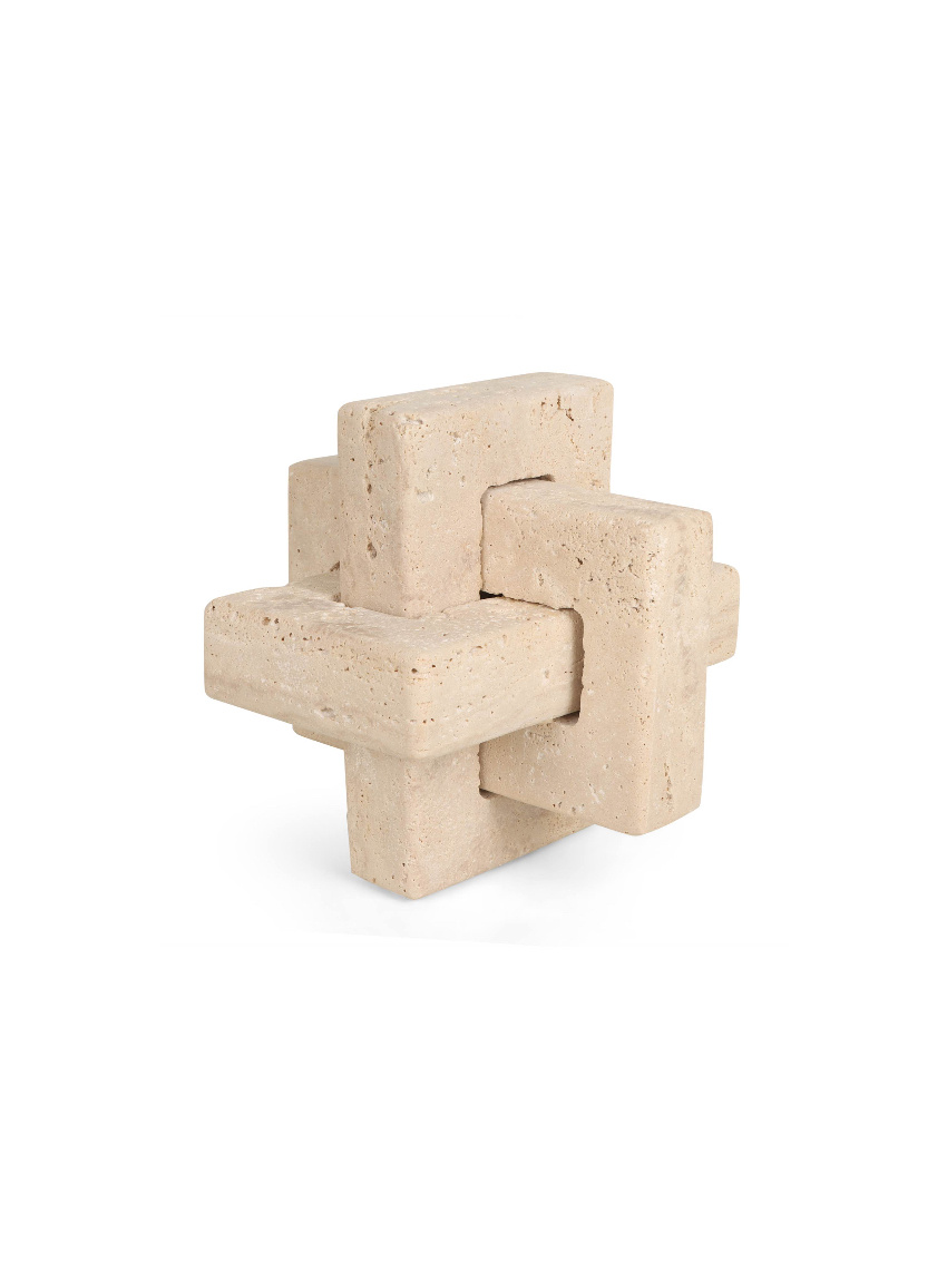 Decor object 'Hope' - Travertine - M - Wilhelmina Designs
