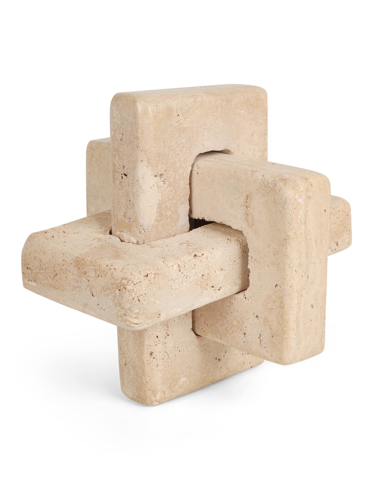 Decor object 'Hope' - Travertine - L - Wilhelmina Designs