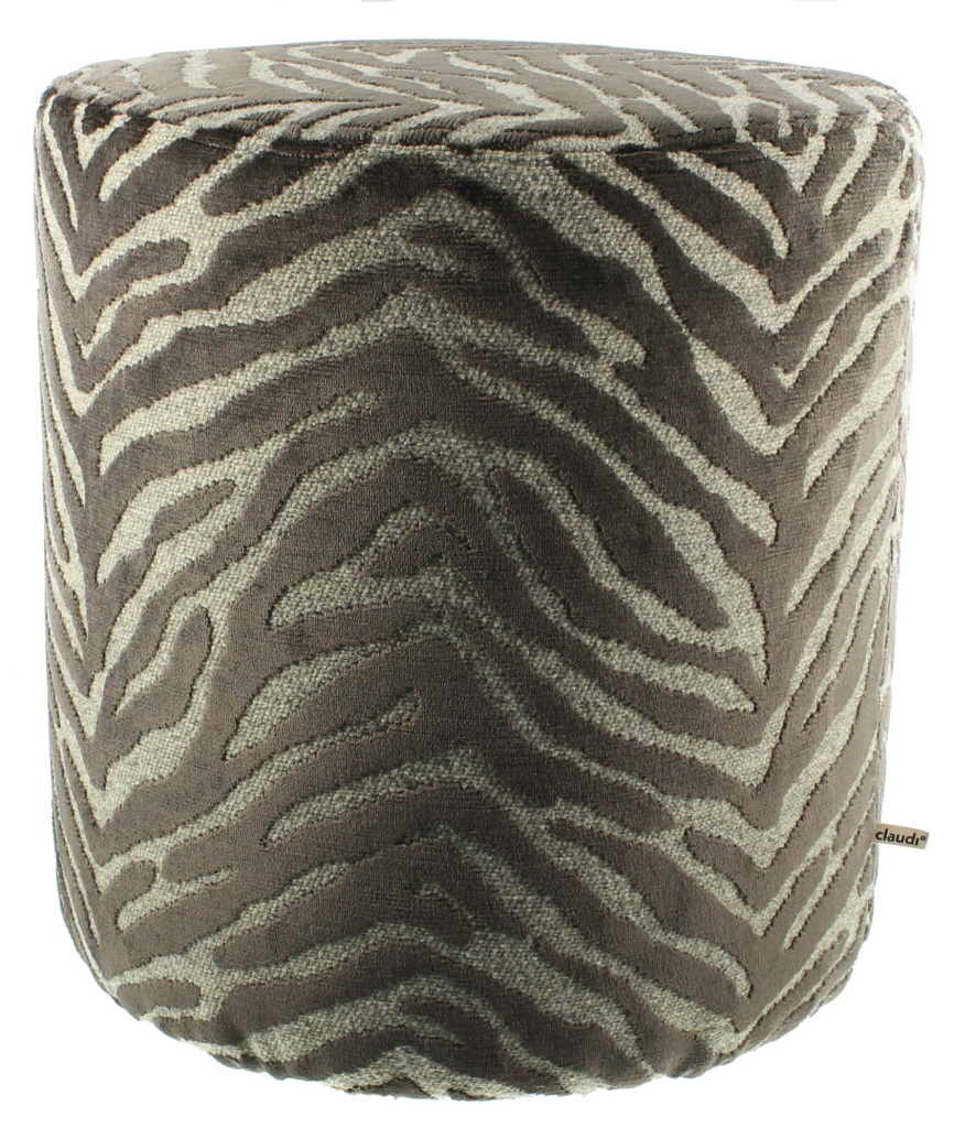 Poef Claudi - Paco Dark Taupe - Wilhelmina Designs