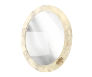 THE GRAND COLLECTION Mirror 'Aura' Alabaster - 80 - Wilhelmina Designs