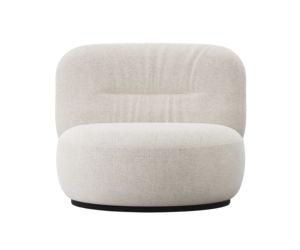 THE GRAND COLLECTION Fauteuil 'Fabrio' - White Beige - Wilhelmina Designs