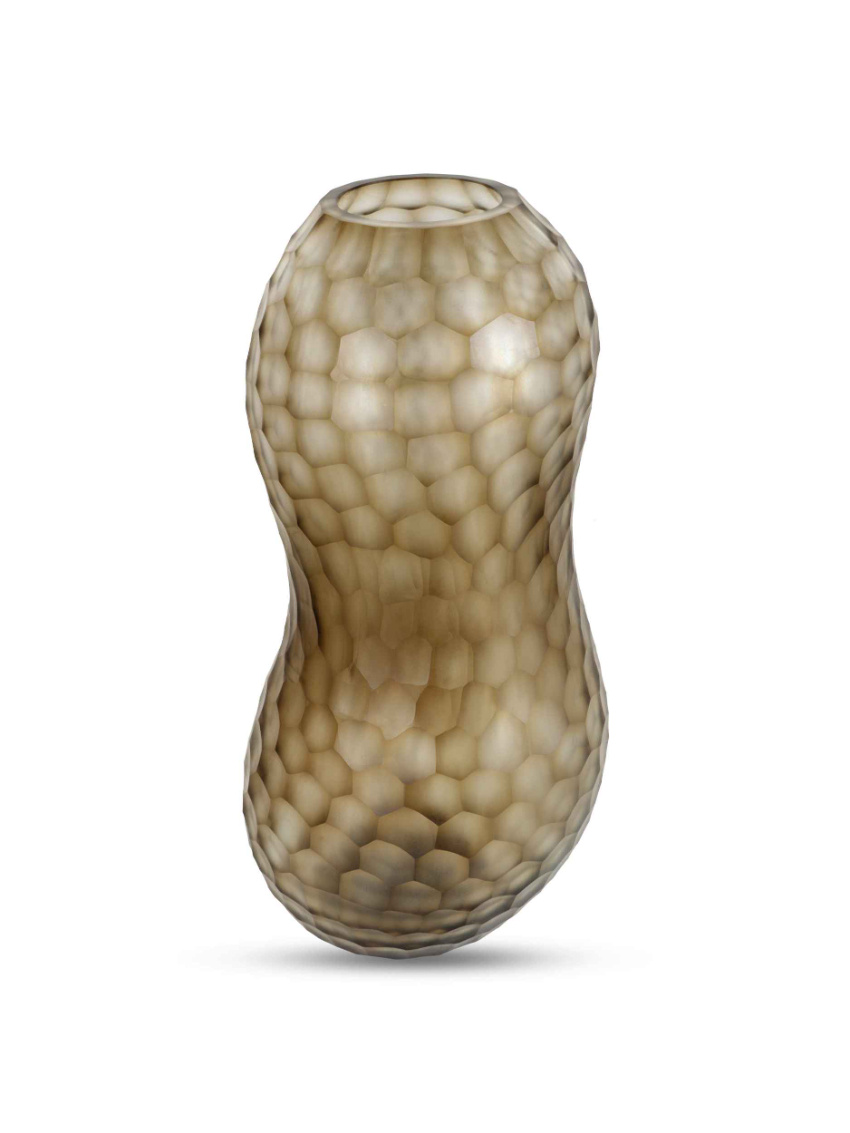 Bombyxx vase 'Facet' L - Smoke - Wilhelmina Designs