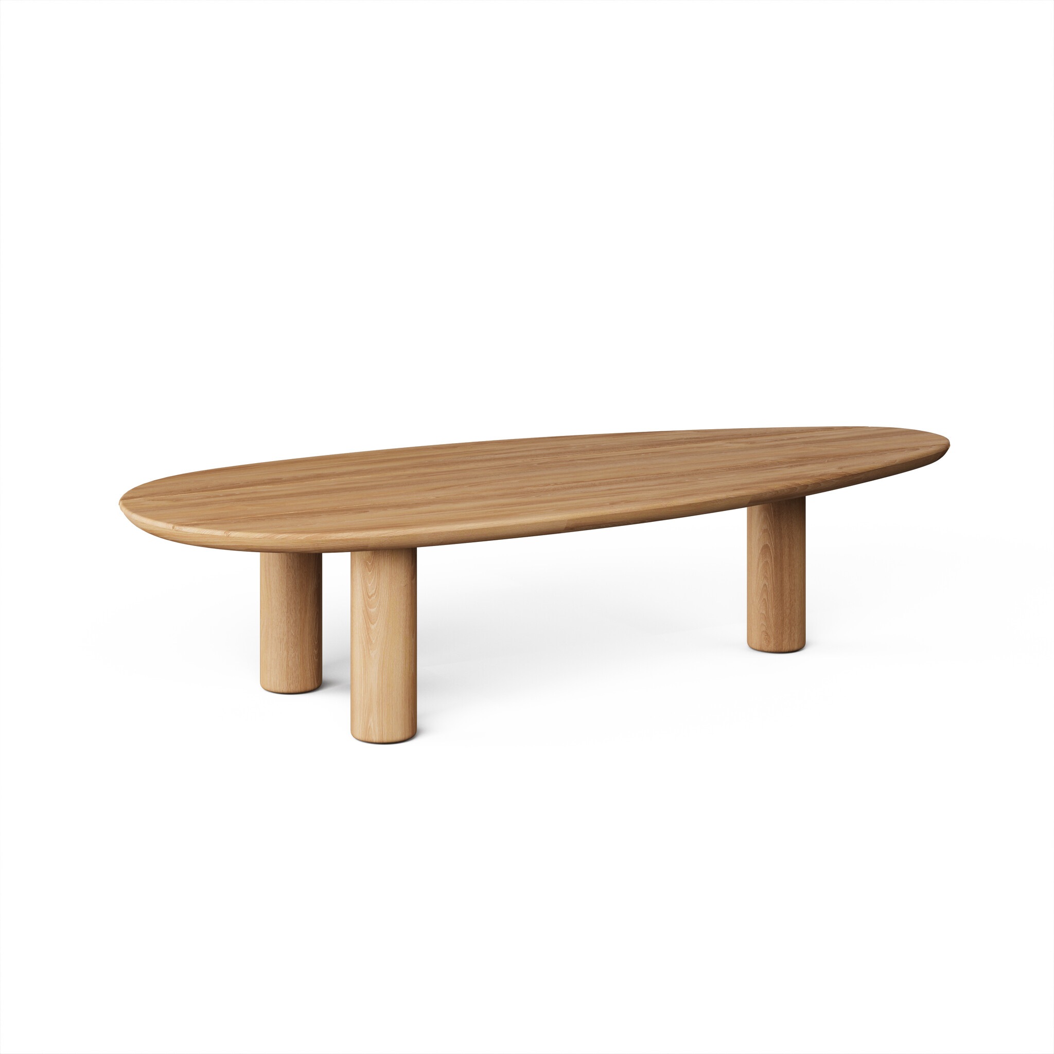 Low dining table 'Bolzano' - Teardrop - Wilhelmina Designs