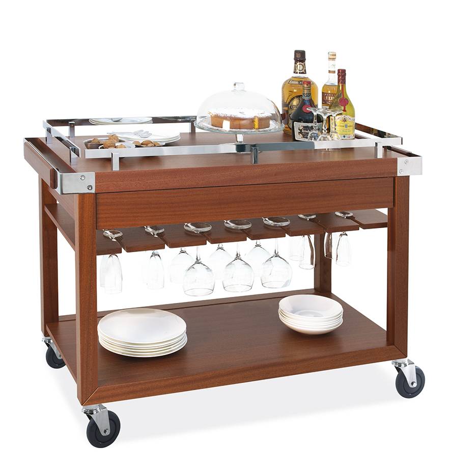 Service trolley 2 shelf - M&T International Hospitality Supplies - RAJA ...