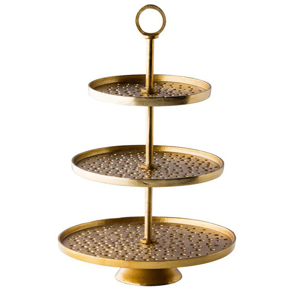 3 Tier buffet stand gold color - M&T International Hospitality Supplies ...