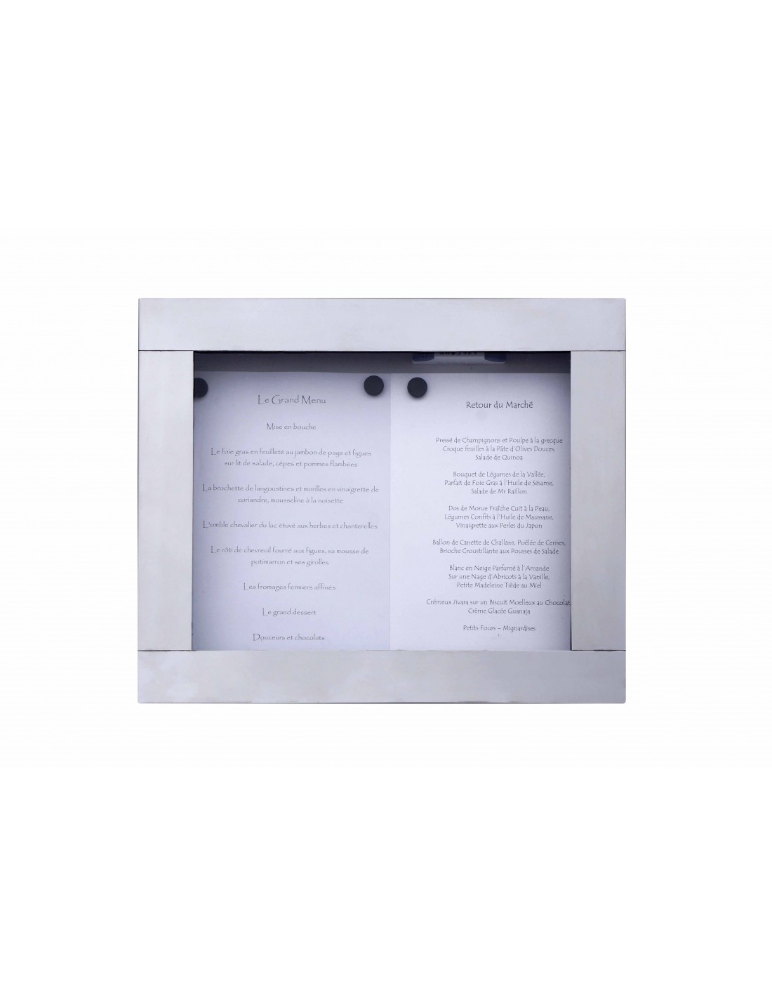 Menu Stand wall mounting 2 pages din A4 with LED light. - M&T ...