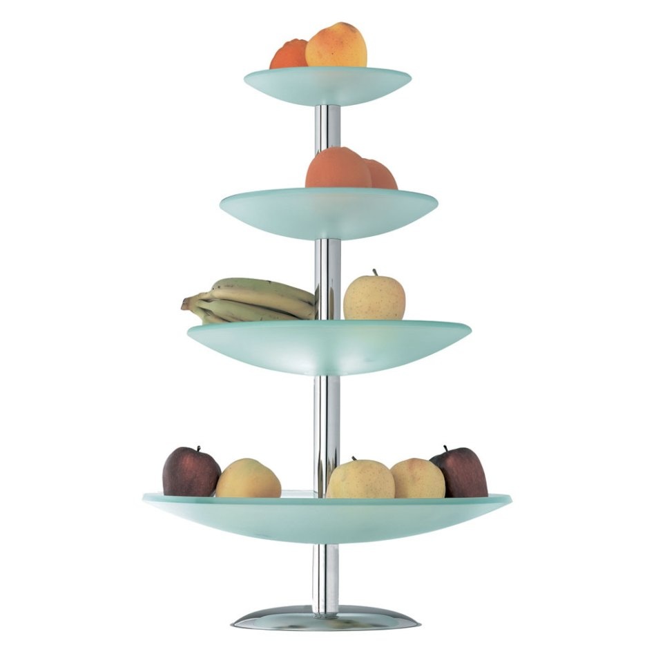 Fruit stand with with 4 frosted glass shelves - M&T International ...