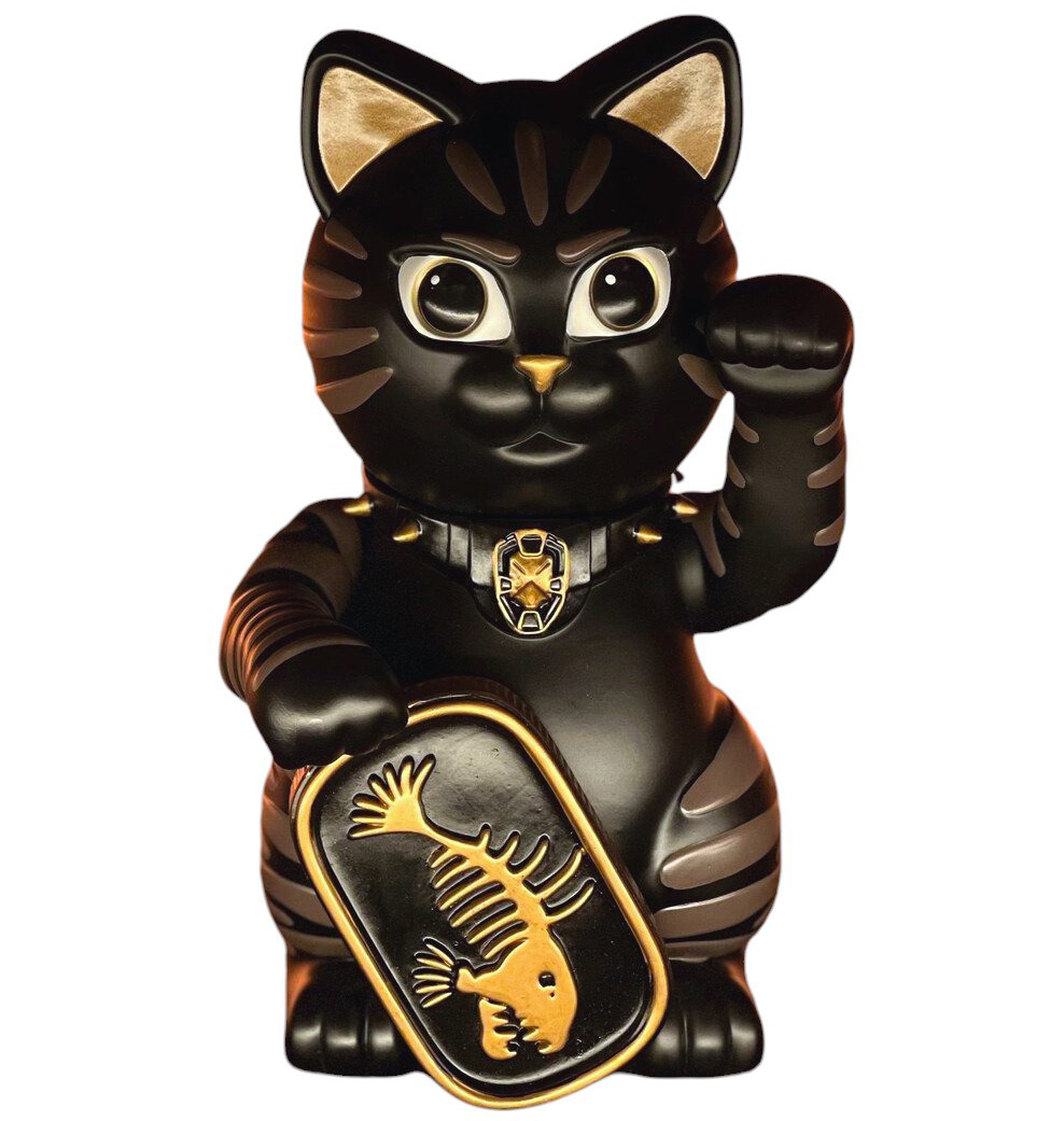 Cyberneko Lucky Cat (Mystic Black) by Henry Chebaane - Mintyfresh