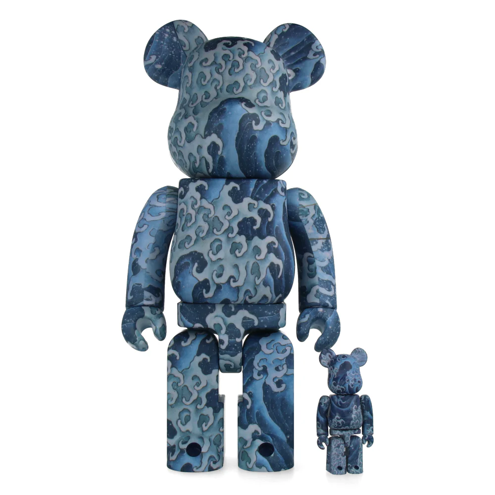400% & 100% Bearbrick set – Katsushika Hokusai (Angry Waves Onami ...