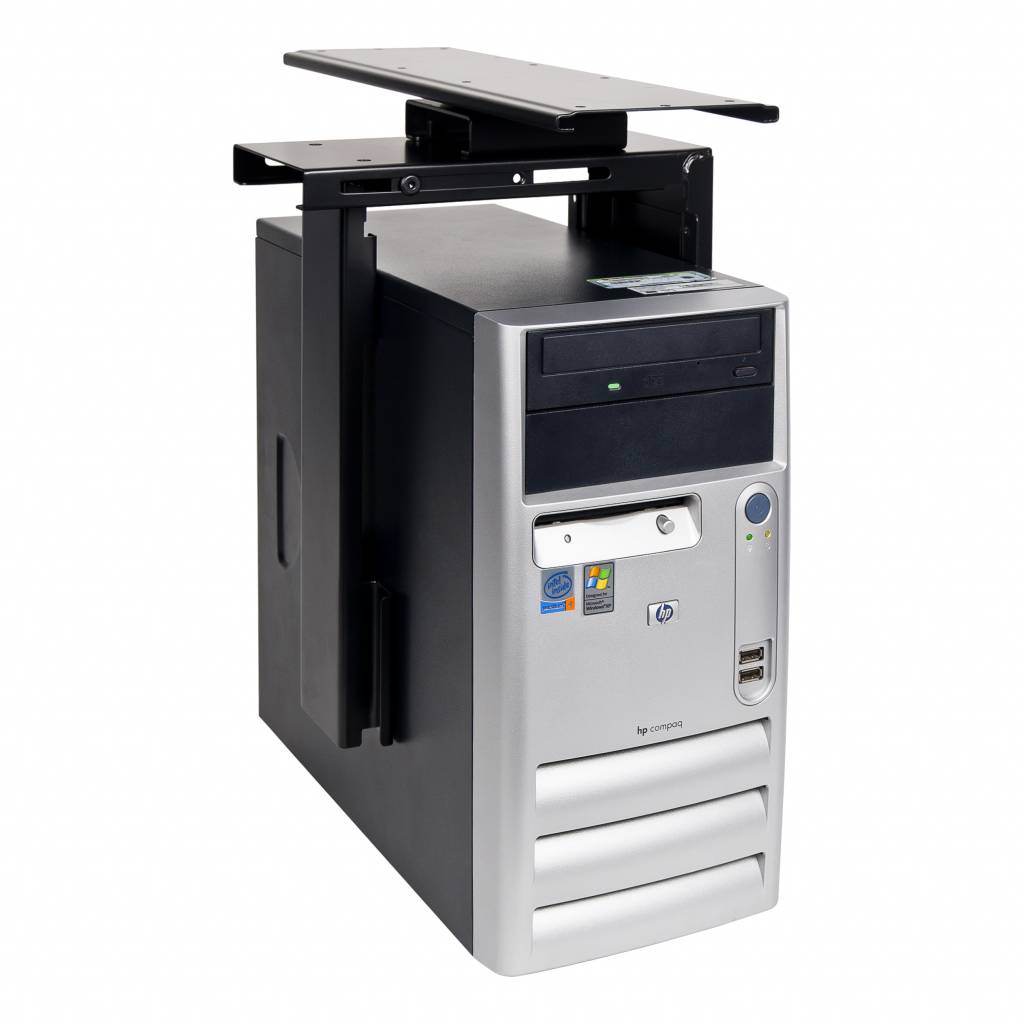 Dataflex Viewmate CPU Houder met rails zwart - 32.323 - ergowerken