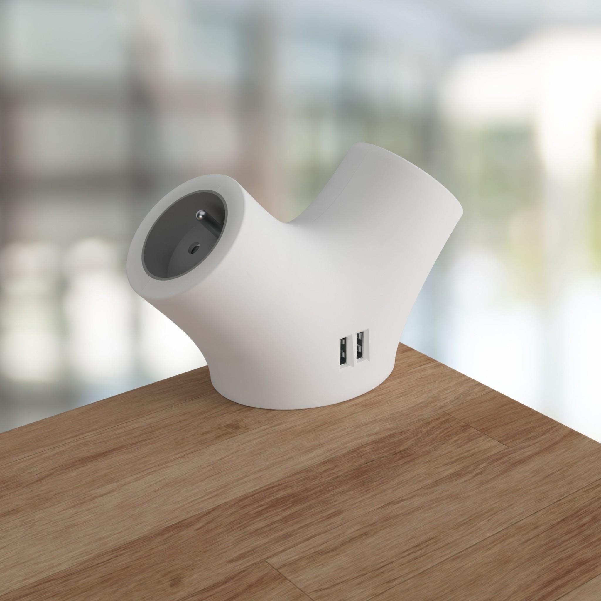 SIL Organic Socket earthed BE/FR desk power strip