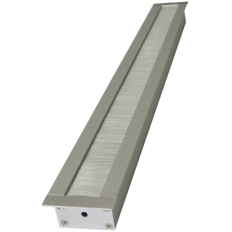 Aluminium cable gland with square corners narrow grey