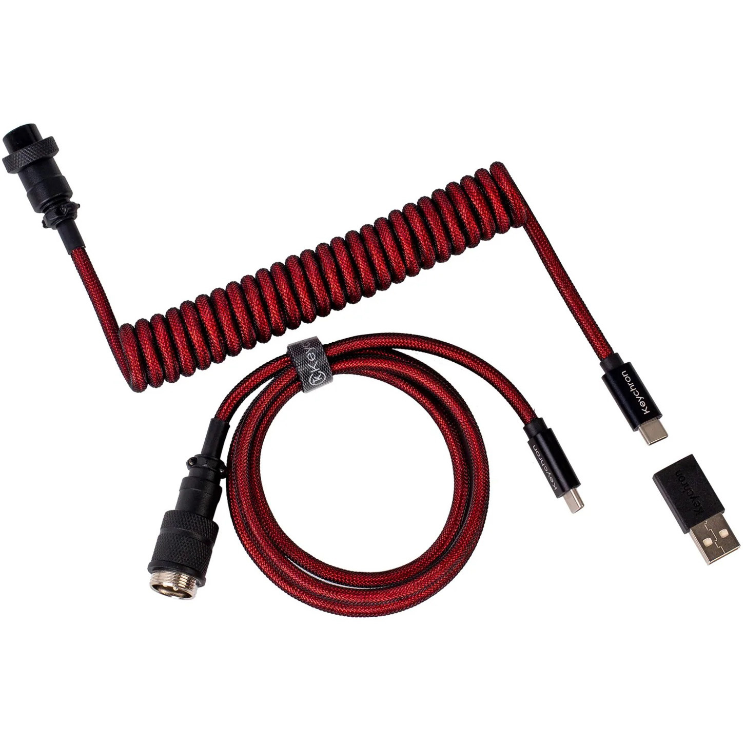 Premium Coiled Aviator kabel - Red - ergowerken