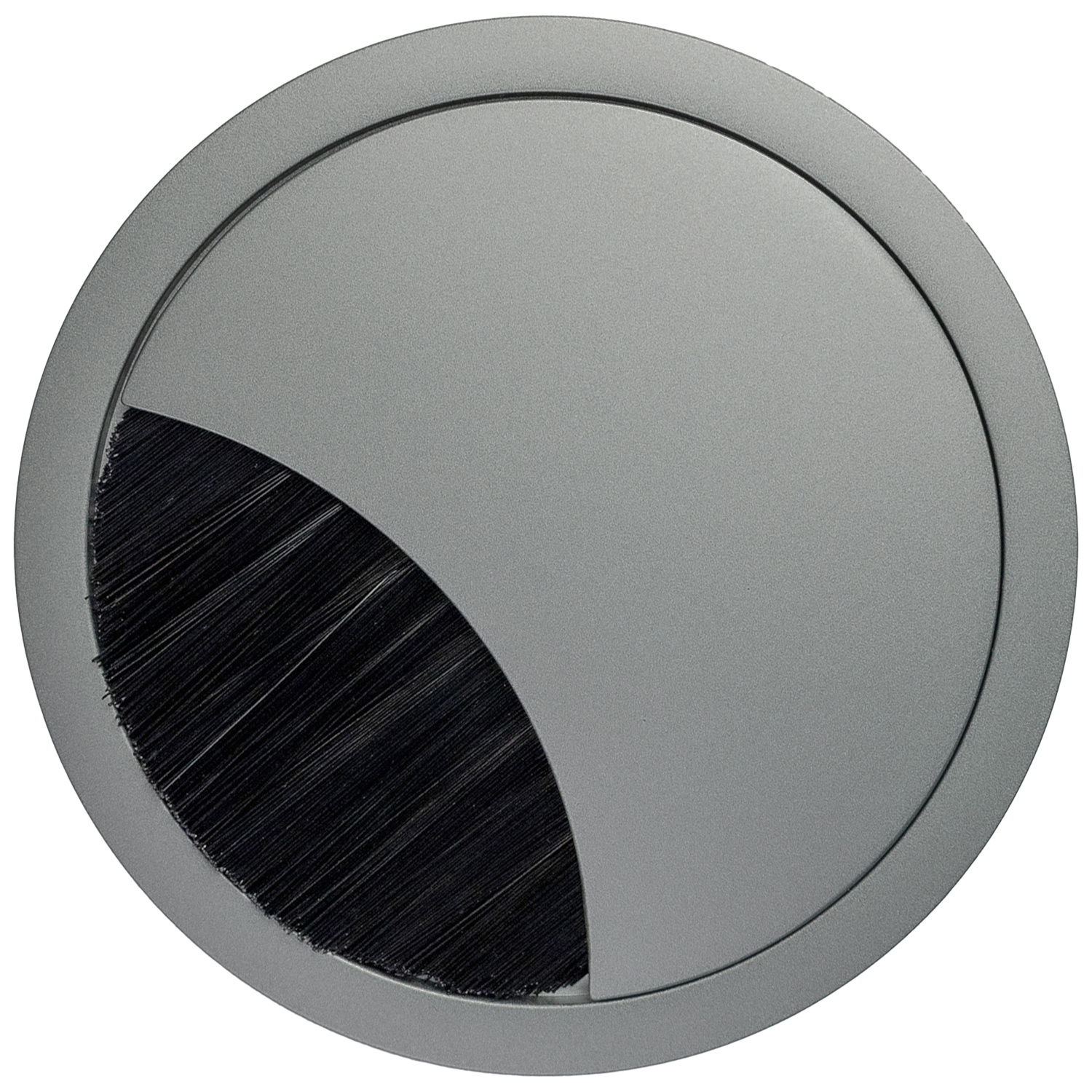 Kabeldoorvoer 2-delig met brede borstel afsluiting metaal titanium ...