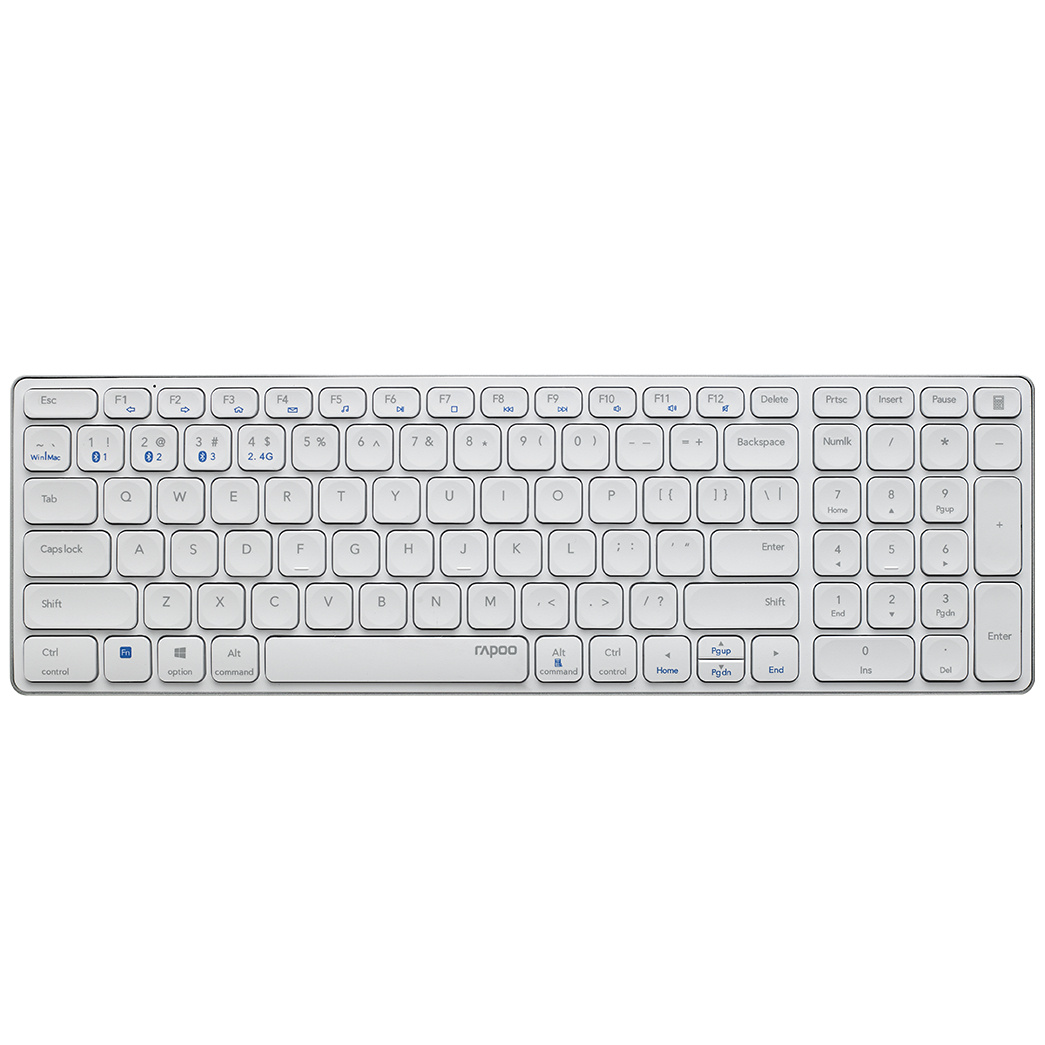 Rapoo E9350G wireless compact keyboard with numeric keypad white