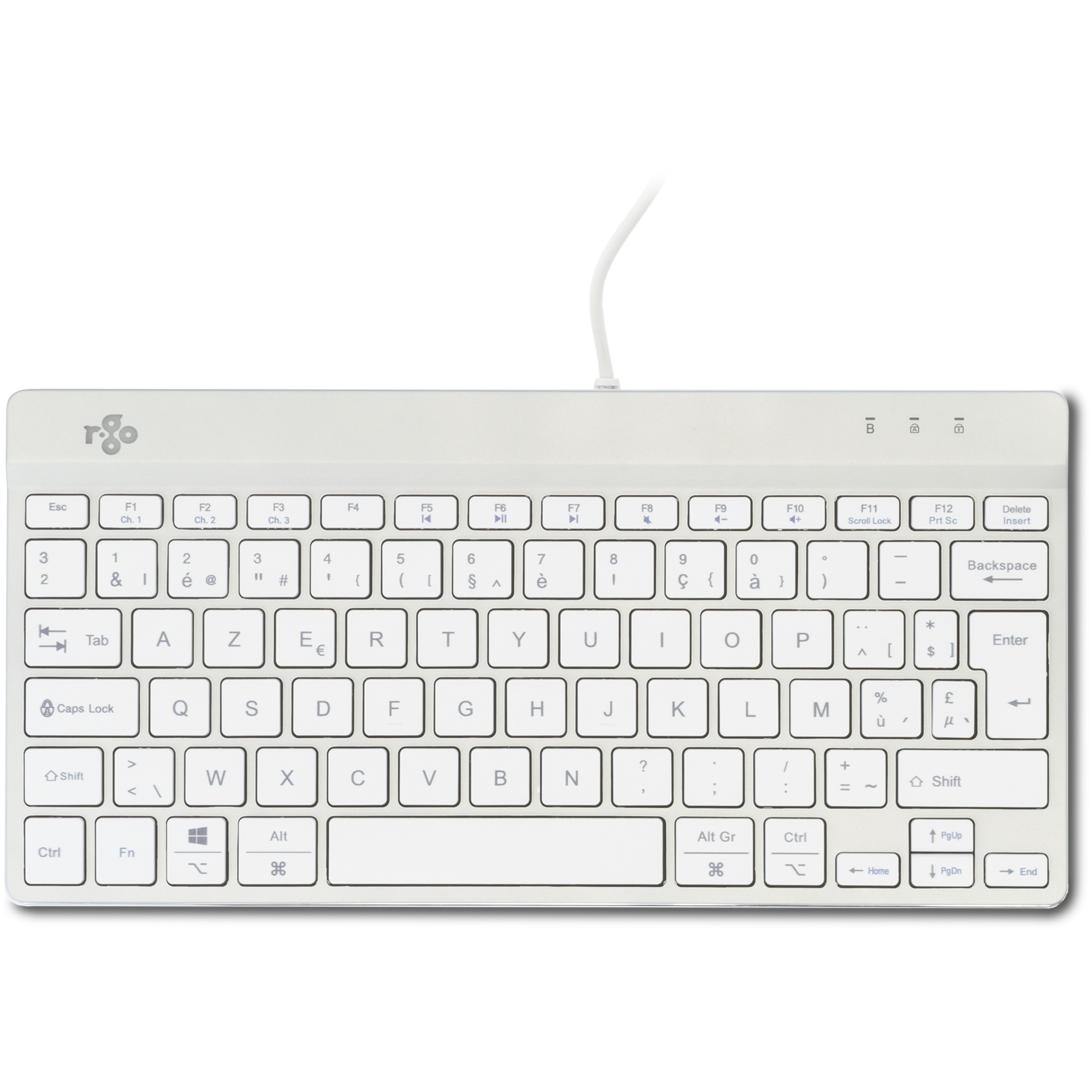 R-Go Compact Break AZERTY keyboard white